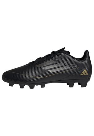 adidas Unisex Kinder F50 Club Football Boots Flexible Ground, Core Black/Iron Metallic/Gold, 31 1/2 EU