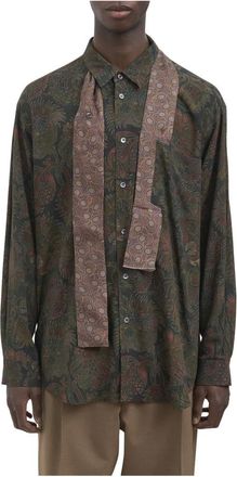 Magliano Homme, Chemises, Vert, Taille: S Liquid Penna Long Sleeve Shirt