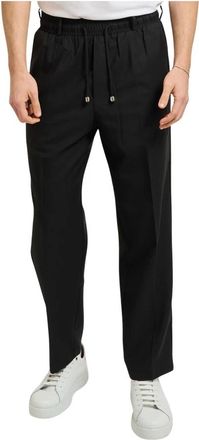 John Richmond Homme, Pantalons, Noir, Taille: S Pantalon Droit &agrave; Cordon de Serrage