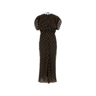 Marni R&uuml;schen-Midikleid - - Dresses - Damen - Schwarzk - XS