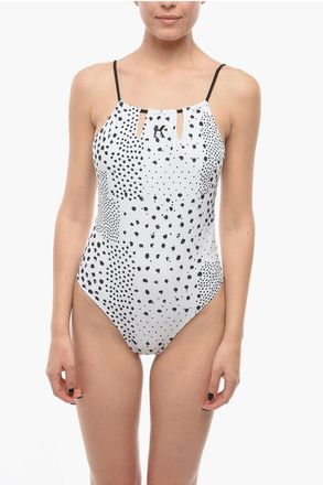 Karl Lagerfeld Open Back One-Piece Swimsuit with Contrasting Details size Xs