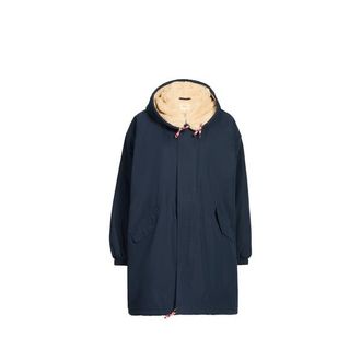 Bellerose Manteau &agrave; capuche en coton m&eacute;lang&eacute;