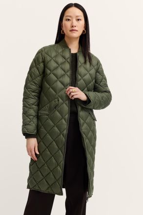 Bugatti Damenparka mit Rautensteppung und Collegekragen - Gr&uuml;n