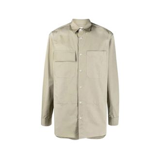 Jil Sander Baumwollhemd - - Shirts - Herren - Gr&uuml;n - XS