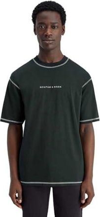 Scotch & Soda Mens Core-Logo Front Chest T-Shirt, Grachten Green, M