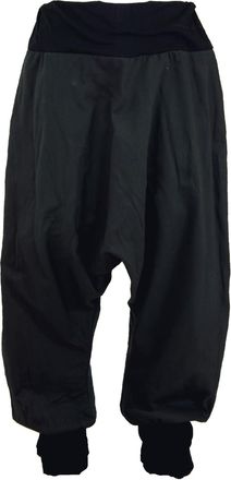Guru Shop Afghani Hose, Unisex Pluderhose, Goa Hose Aladinhose - Schwarz, Herren, Baumwolle, Size:S