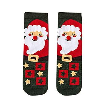 Generic Cocila Chaussettes De No&euml;l Pour Femmes Cadeaux Filles Vacances En Coton Color&eacute; Nouveaut&eacute; Dr&ocirc;le Rigolotes Femme Chaussette Fantaisie Noel Anti D&eacute;rapant