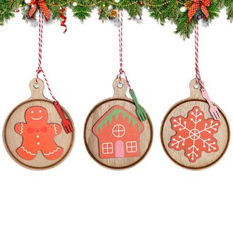 Generico Weihnachtsdekoration: -Set, 3-teilig, niedlich f&uuml;r B&auml;ume, Weihnachtsdekoration zum Aufh&auml;ngen, langlebige Oberfl&auml;che mit nat&uuml;rlichem Stil, f&uuml;r Wand, Wo