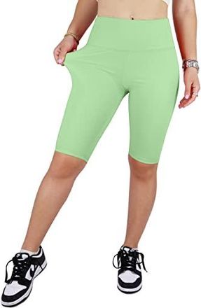 JOPHY & CO. Leggings pour femmes au-dessus du genou, short extensible sous les vêtements (code 9821) - Vert - XL