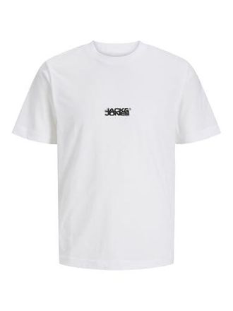 Jack & Jones Jack & Jones T-Shirt Jcosago pour Homme avec Logo Slub Tee SS Crew Neck, Blanc &eacute;clatant., M