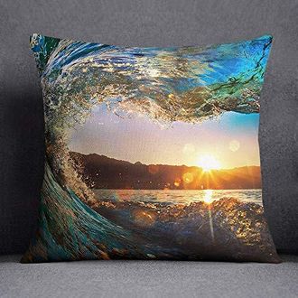 Bonamaison Le Jardin du Lin Kissenhüllen, Cotton, Mehrfarbig, 45x45