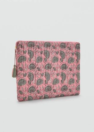 Mango Housse pour ordinateur portable en coton rose - Femme - Taille unique - MANGO