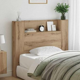 vidaXL vidaXL T&ecirc;te de lit avec &eacute;tag&egrave;re Ch&ecirc;ne artisanal 120 x 15 x 103,5 cm