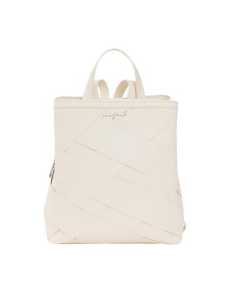 Desigual gro&szlig;er Voyager-Multipositionsrucksack in Wei&szlig;