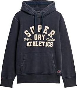 Superdry Sweat &agrave; capuche vintage Athletic pour homme, Bleu marine fonc&eacute;, XXL
