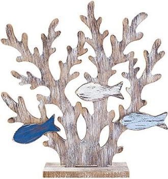 Vosarea 1 Pc Ornements darbre De Poisson De Mer De Bureau Accessoires pour La Maison Décor De Poisson Nautique Déco De Table Méditerranéenne Ancien Bord De Me