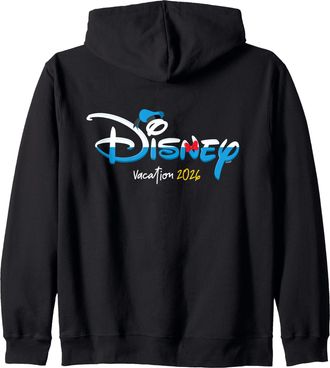 Disney Donald Duck Script Logo Vacation 2026 Trip Matching Kapuzenjacke