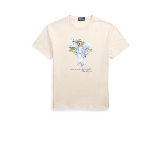 Polo Ralph Lauren Baumwoll-T-Shirt in Beige