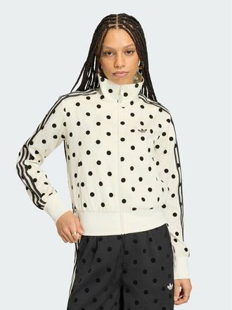 adidas Sweatshirt Satin Polka Dots Tt Track Top KV1165 Creme Regular Fit