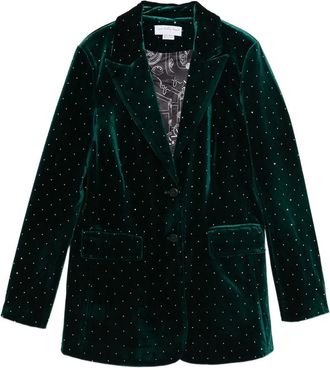 Never Fully Dressed Embellished Velvet Blazer