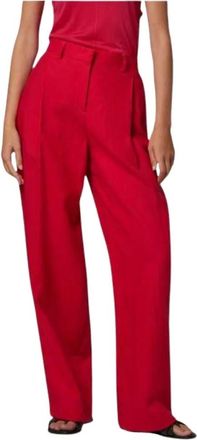 Paul Smith Femme, Pantalons, Rouge, Taille: 44 FR Wide Pantalons