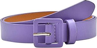 Generic Ceinture Femme - Ceinture Femme en Simili Cuir &Eacute;l&eacute;gante avec Bouton Carr&eacute; D&eacute;coratif pour Tenue Jean et V&ecirc;tements Mode Accessoire Polyvalent
