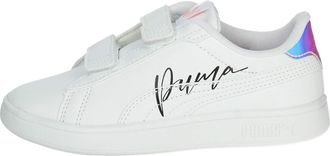 Puma Mädchen Smash 3.0 L Crystal Wings V Ps Sneaker, Puma White Puma Black Peach Smoothie,29 EU
