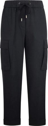 PESERICO Femme, Pantalons, Noir, Taille: 40 FR Pantalon Cargo Cropped