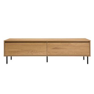 Miliboo Miliboo - TV-M&ouml;bel mit hellem Holzfinish in Eiche 2 Schubladen L160 cm aragon