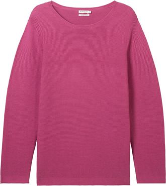 Tom Tailor Damen Plussize Strickpullover aus Bio-Baumwolle, 16348 - Pink Velvet, 44