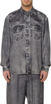 Diesel Gils Hemd f&uuml;r Herren, Denim (Schwarz/Grau)