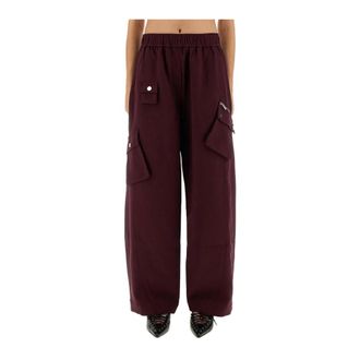 Ganni Weitgeschnittene Cargohose - - Trousers - Damen - Braun - 2XS