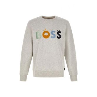 HUGO BOSS Homme, Sweatshirts et sweats &agrave; capuche, Gris, Taille: 2XL SweaT-shirt en Coton Gris &Eacute;l&eacute;gant