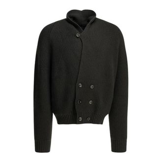 Tom Ford Rippstrick-Schalkragen-Cardigan mit doppelreihiger Knopfleiste - - Knitwear - Herren - Schwarzk - L