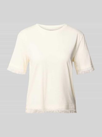 Marc Cain T-Shirt aus Leinen mit Fransen