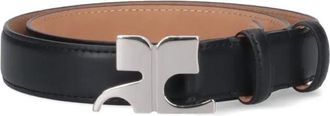 Courrèges Gürtel - Logo Belt - Black - Gr. 75 - in Schwarz - für Damen