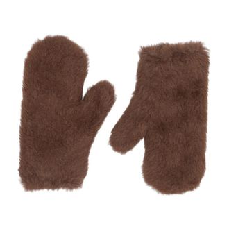 Max Mara Femme, Accessoires, Brun, Taille: S/M Teddy Mittens