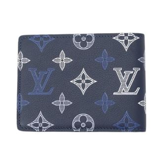 Louis Vuitton Pre-owned Monogram Shadow Wallet (bi-fold) - - Pre-owned - Herren - Blau - ONE SIZE