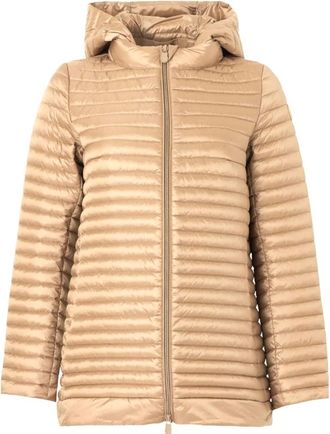 Save The Duck Manteau &agrave; capuche Alima - Femme - Vestes - Beige - Taille: 44 FR
