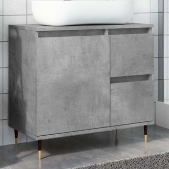 vidaXL vidaXL Armoire de salle de bain gris b&eacute;ton 65x33x60 cm