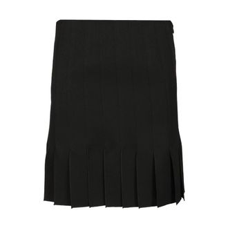 Marni Pleated Wool Miniskirt - - Skirts - Damen - Schwarzk - 2XS