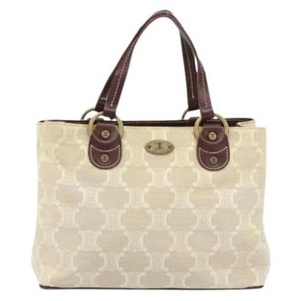 Celine Sac &agrave; main en toile Pre-owned - Femme - Pre-owned - Beige - Taille: ONE Size