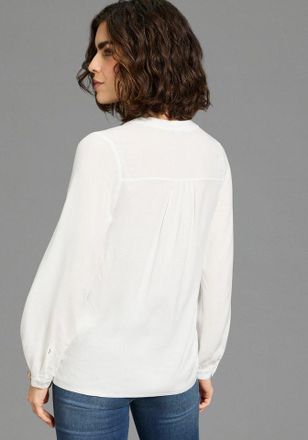 Laura Scott Schlupfbluse f&uuml;r Casualmode und Streetwear, aus Viskose, unifarbene Optik
