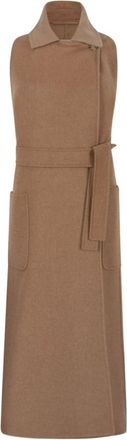 Max Mara Femme, Manteaux, Brun, Taille: 36 FR Berlina1234 Sleeveless Coat