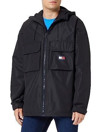 Tommy Jeans Homme Veste Fleece Lined Mi-Saison, Noir (Black), XL