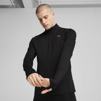 Puma Haut de running &agrave; 1/4 zip VELOCITY CLOUDSPUN Homme, V&ecirc;tements, Noir, XXL