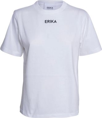 Erika Cavallini Semi Couture Femme, Tops, Blanc, Taille: 38 FR Emma T-shirt