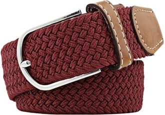 Generic 107/120 cm Unisexe Toile Colorée Ceinture Casual Luxe Tendance Jeans Accessoires Nylon Ceinture de Chasse pour Homme et Femme, rouge vin, 3.3cmX120cm