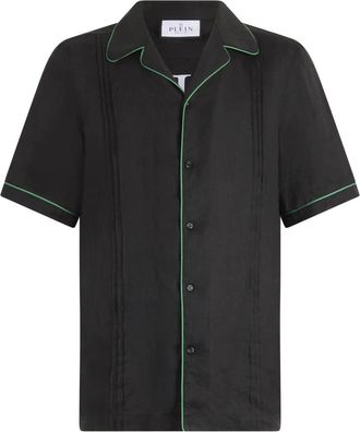 Philipp Plein Homme, Chemises, Noir, Taille: L Chemise Bowling en Lin