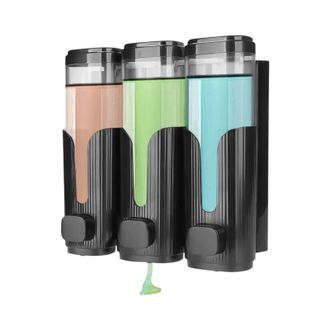 Generico Wandseifenspender: langlebiges ABS-Material, einfache Aufladefunktion, platzsparender St&auml;nder, Mehrzweckaufbewahrung, Shampoo, Conditioner, Badelotion